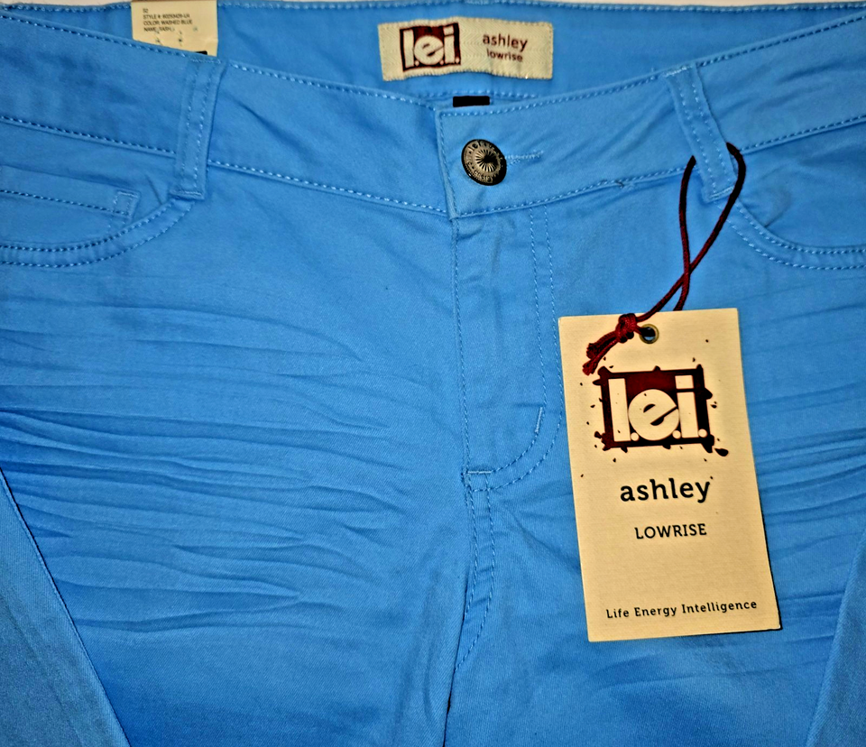l.e.i. Ashley Low Rise Skinny Jeans Pants Size 15 Juniors Turquoise ...