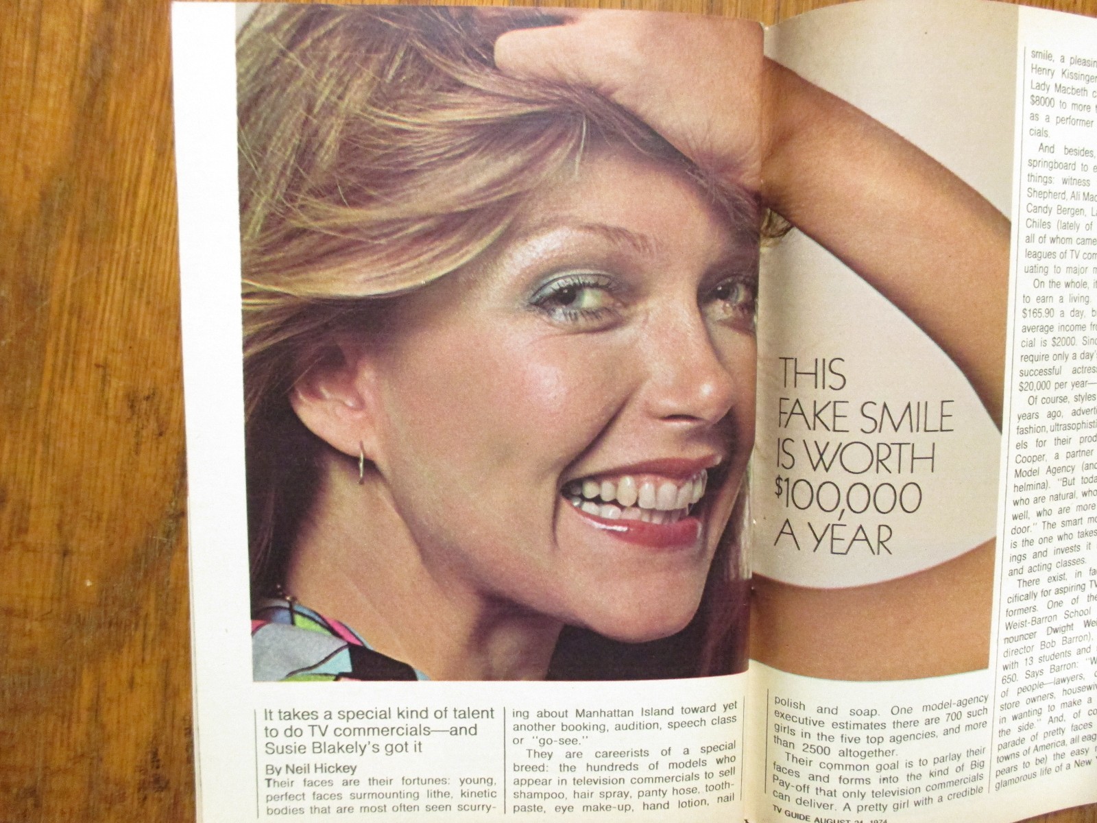 August 24, 1974 TV Guide (SUSAN BLAKELY/BARBARA FELDON/COMEDYWORLD/TOM ...