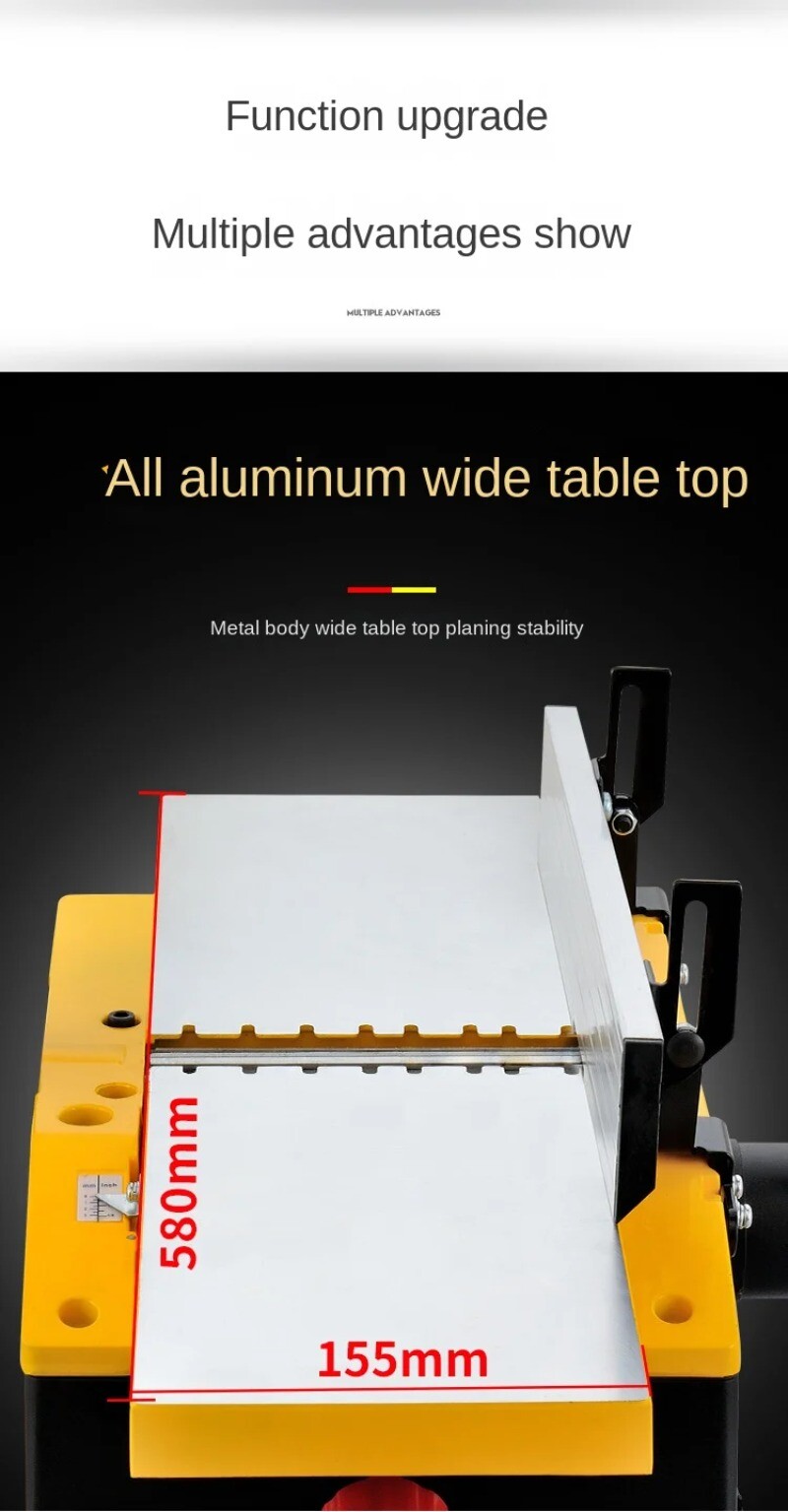 Multifunctional Flat Planer Woodworking Electric Planer Benchtop Power ...