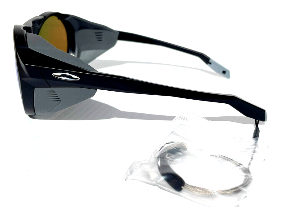 Oakley CLIFDEN Matte Black Round POLARIZED Galaxy Ruby Mirror Sunglass ...