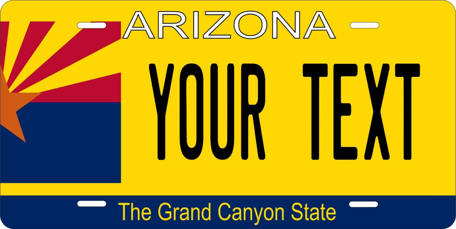 Arizona Flag License Plate Personalized Custom Auto Car Bike Moped ...