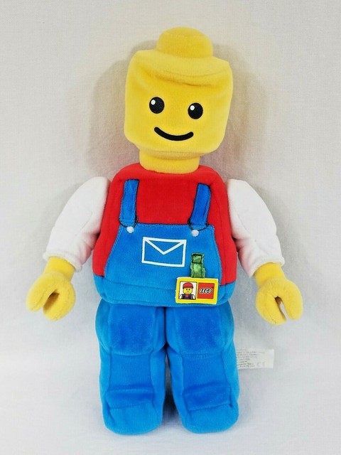 2004 Lego Man Plush Stuffed Animal Legoland Moveable Arms Blue Overalls ...