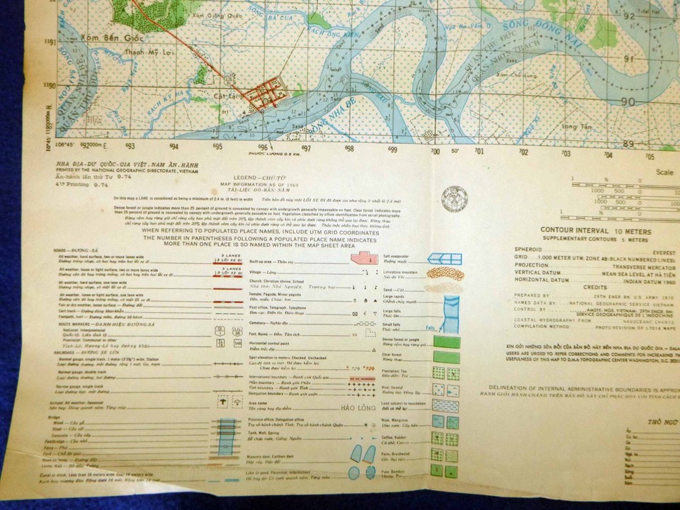 Rare MAP - BIEN HOA AIRBASE - LONG BINH POST - GIA DINH - NHA BE ...