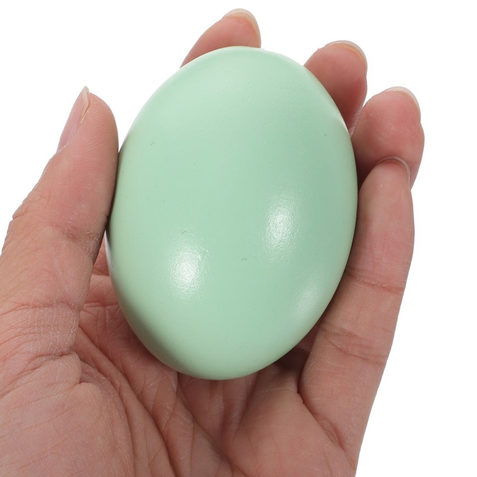 12 Pcs Solid Colored Wooden Eggs For Craft Decorating And Easter Wood ...