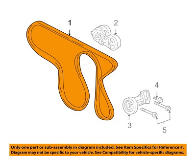 GM OEM 02-09 Bravada Cooling Belts Pulleys-Serpentine Belt 12593774 | eBay