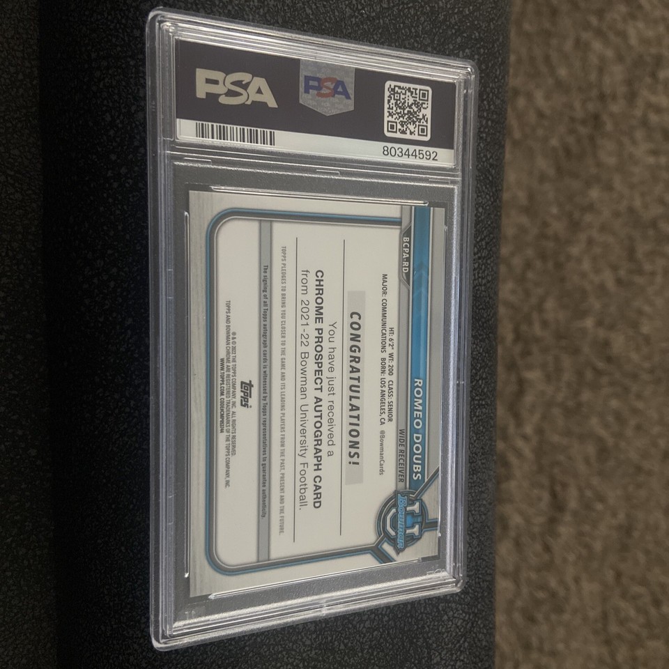 * ROMEO DOUBS * 2021 1ST BOWMAN CHROME RED REFRACTOR RC SERIAL # 5/5 SP ...