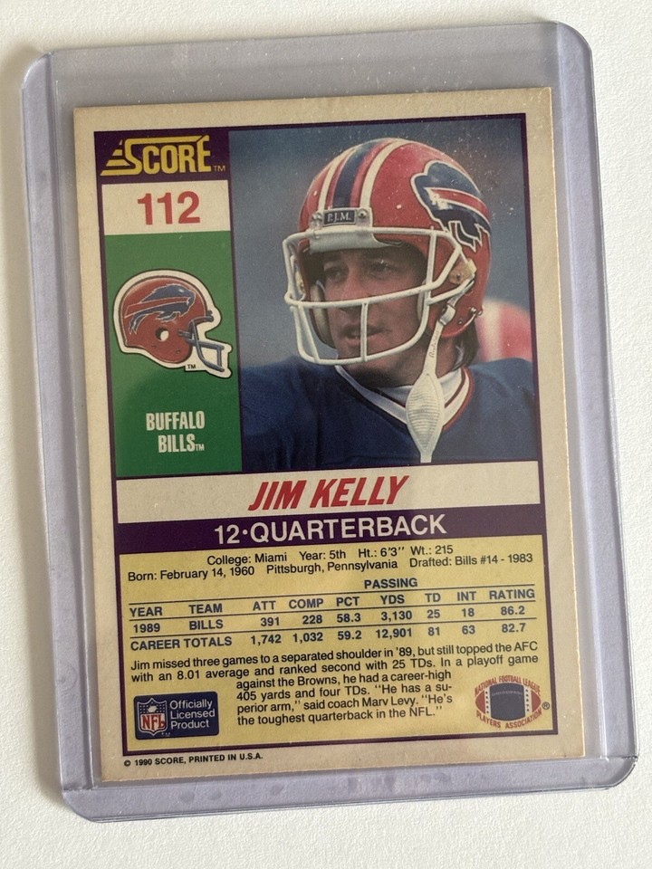 1990 Score - #112 Jim Kelly AUTO | eBay