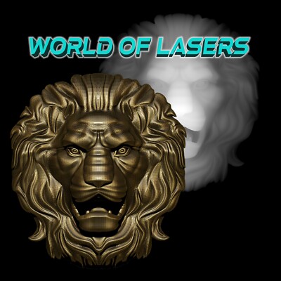 3D model Stl and Grayscale for Laser and CNC - Lion | eBay