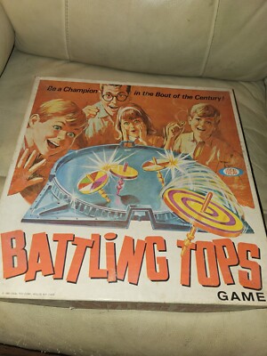 Vintage 1968 Ideal Battling Tops Game Board Game #2340-8 Original Box ...