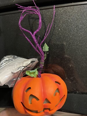 New Hallmark 2017 Lighted Pumpkin Halloween Miniature Ornament Tree | eBay