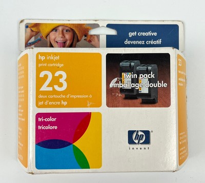 HP 23 Twin Pack Tricolor Inkjet Printer Cartridges NIB Exp Feb 2005 ...