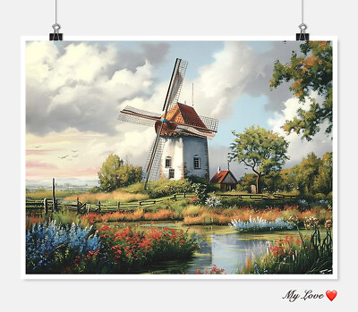 Dutch Windmill 2 - DIY Chart Counted Cross Stitch Patterns Needlework ...