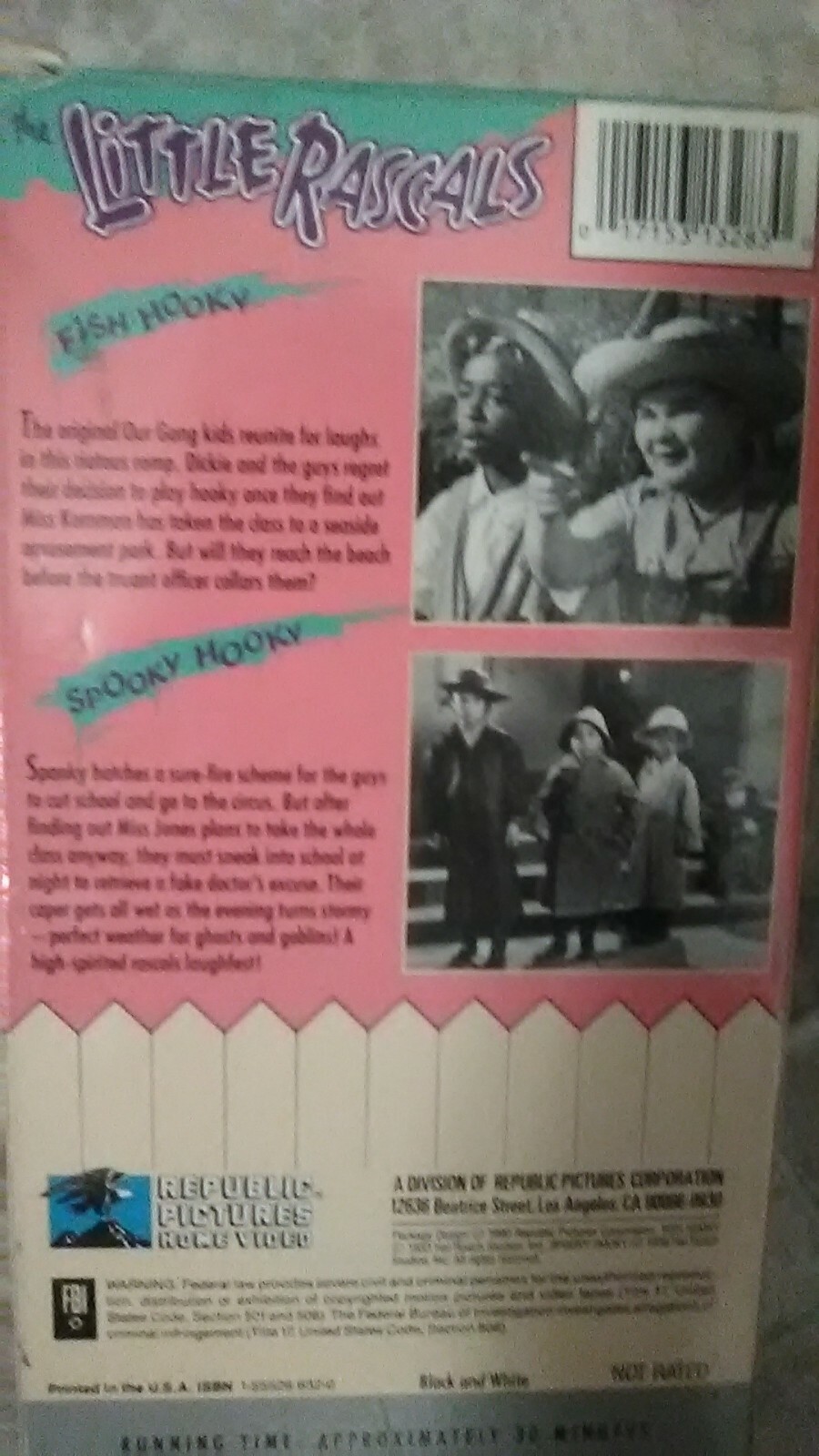 Little Rascals~Spooky Hooky~Fish Hooky [VHS, 1990] GUC~Comb.Ship~Buy3 ...