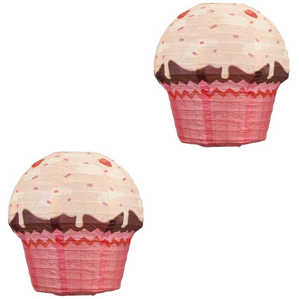 2 pcs Cake-shaped Lantern Folding Cake Shape Lantern Creative Paper ...
