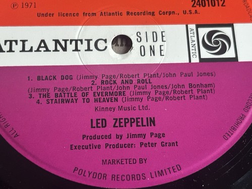 Led Zeppelin 1st Press Peter Grant Credit M- !!!!!! | eBay