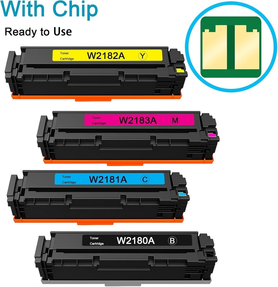 218A Toner Cartridge 4-Pack for HP Color LaserJet Pro 3201 3301 High ...
