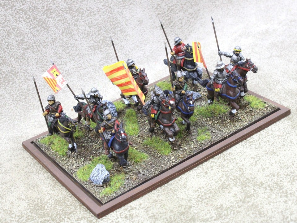 28mm Renaissance metal MOUNTED CAVALRY with SPEARS x9 Well Painted ...
