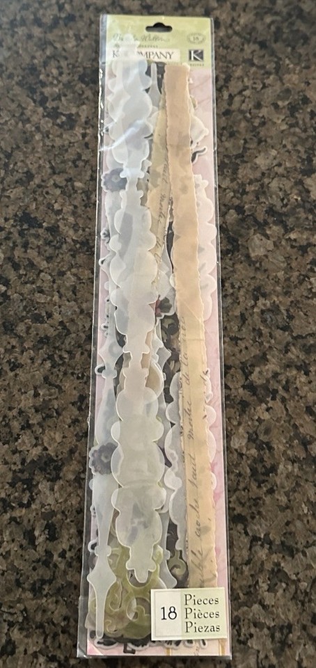 K & Company Brenda Walton Flora & Fauna Adhesive Vellum Borders 16 Pcs ...