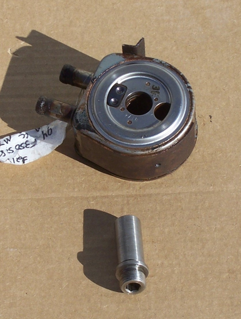 94 - 97 FORD OBS F150 F250 F350 5.8L MODINE OIL COOLER FILTER HOUSING ...