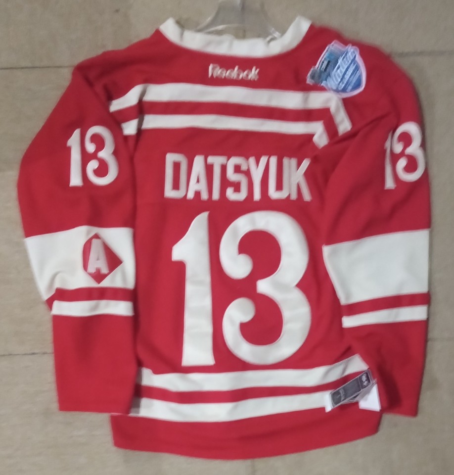 CCM Reebok PAVEL DATSYUK Jersey #13 Sz 50 Detroit Red Wings 2014 Winter ...