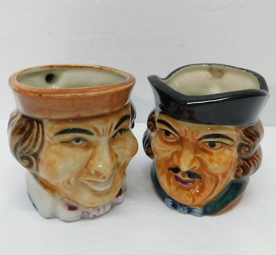 VTG Set of 2 Toby Face Mug Cup Colonial Man Ceramic Pottery Made ...