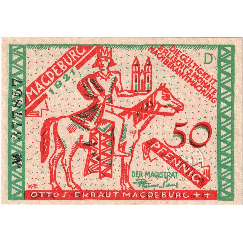 [#1240417] Germany, Magdeburg Stadt, 50 Pfennig, paysage, 1921, UNC ...