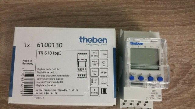 Theben 6100130 Tr610 Top3 - digitale 1-kanal Zeitschaltuhr mit günstig ...