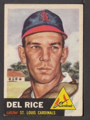1953 Topps #68 Del Rice St. Louis Cardinals vg-ex Set Break | eBay
