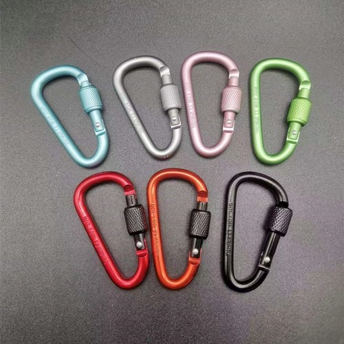 Aluminium Buckle Keychain Alloy Carabiner Climbing Button Camping ...