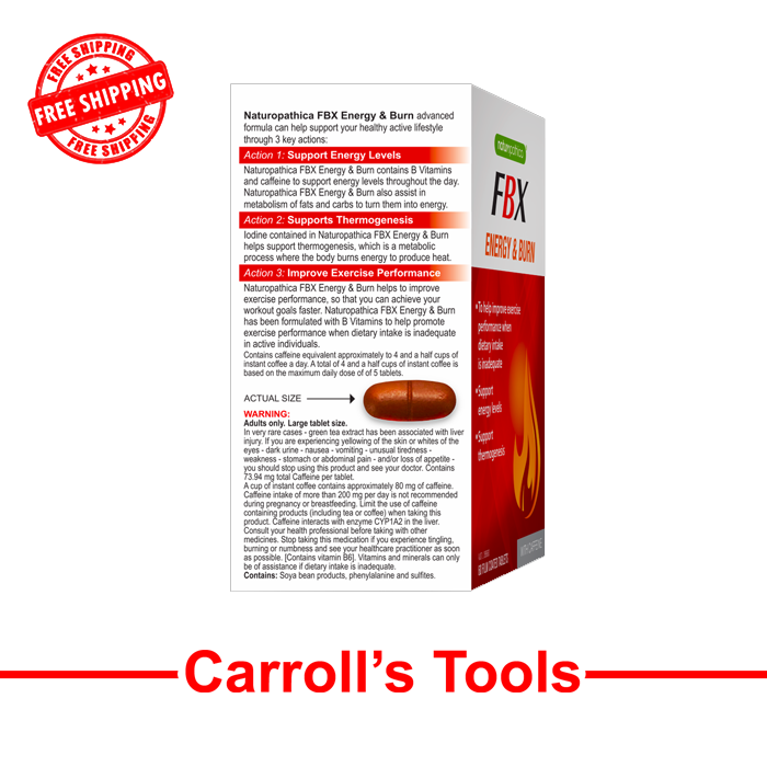 Naturopathica FBX Energy & Burn 60 Film Coated Tablets (prev ...