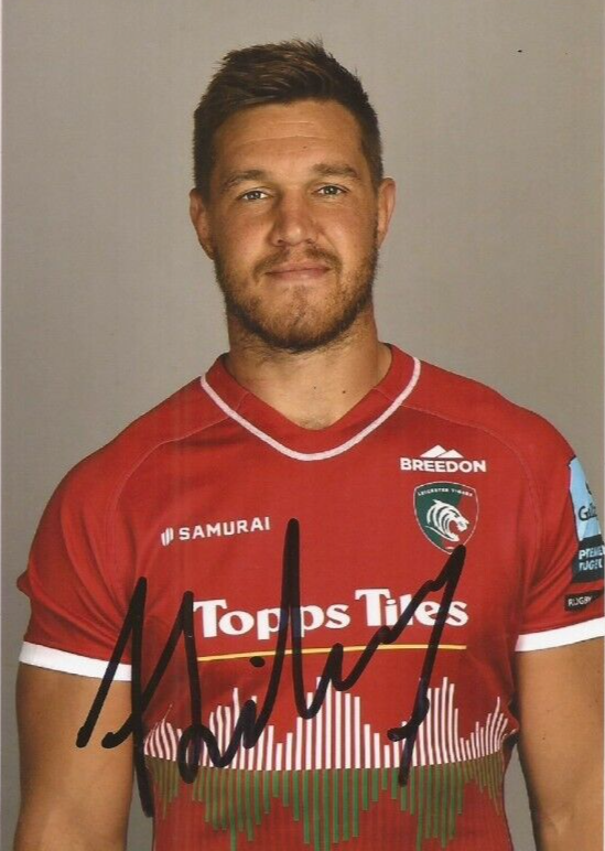 LEICESTER TIGERS RUGBY UNION: HANRO LIEBENBERG SIGNED 6x4 PORTRAIT ...