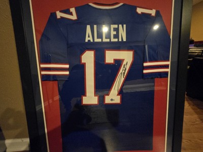 Josh Allen Autographed Hand Signed Custom Framed Jersey - Beckett COA ...