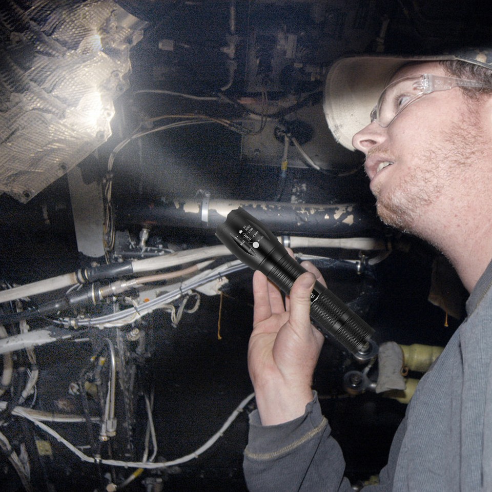 5 Modes LED Flashlight Zoomable Focus Torch Lamp USA | eBay