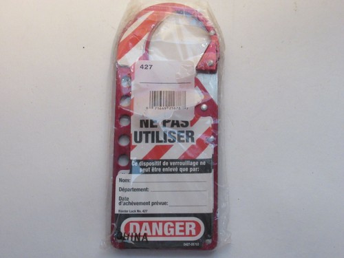 (NEW) MASTER LOCK 0427-05703 427 Snap On Hasp Lockout Labeled | eBay
