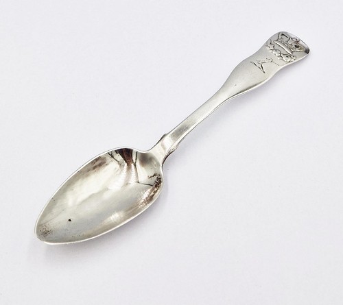 EARLY VICTORIAN IRISH STERLING SILVER CROWN TOP COFFEE SPOON Dublin ...