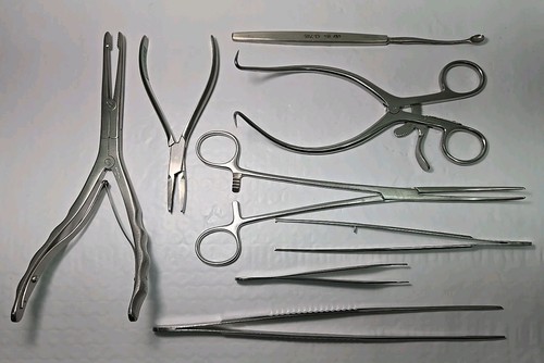 Lot of 8-Germany Stainless Mixed Surgical Tools Forceps Clamps ...