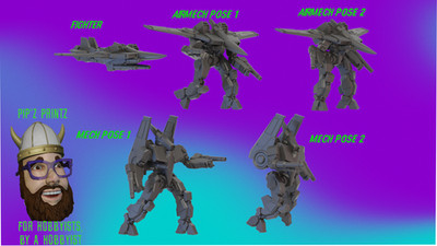 STG-A5 Stinger LAM Land Air Mech Alternate Mech Model For Battletech ...