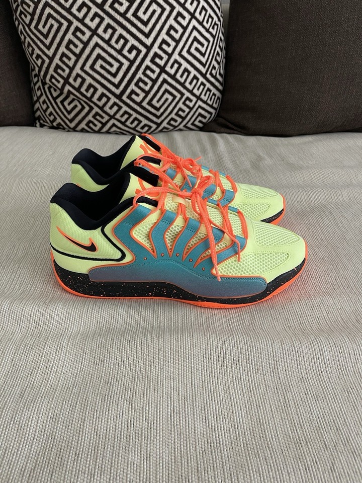 Nike KD 18 New Timeline Jade Black Lime Men's Basketball HV1993-301 ...