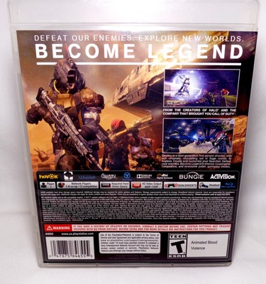 Destiny Game Case Back Ps3
