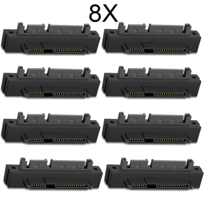 8x SAS to SATA 22-pin Male Converter SFF-8482 Female HDD Hard Drive ...