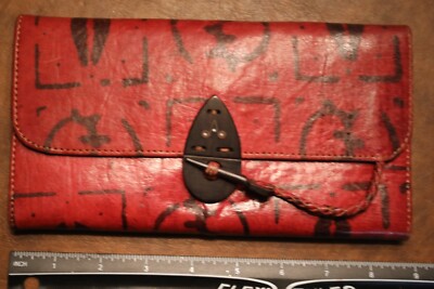 Maroquinerie Cisse 2 Handcrafted Primitive Leather Clutch Bag | eBay