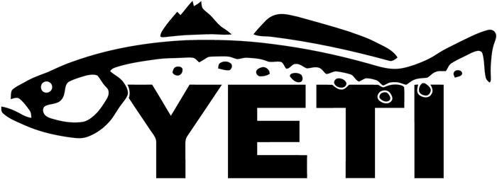 Yeti Logo Fish Decal Sticker Car Window Laptop Bumper Offroad Hunting ...
