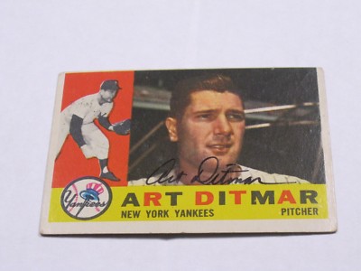 Art Ditmar Autographed Baseball Card | eBay