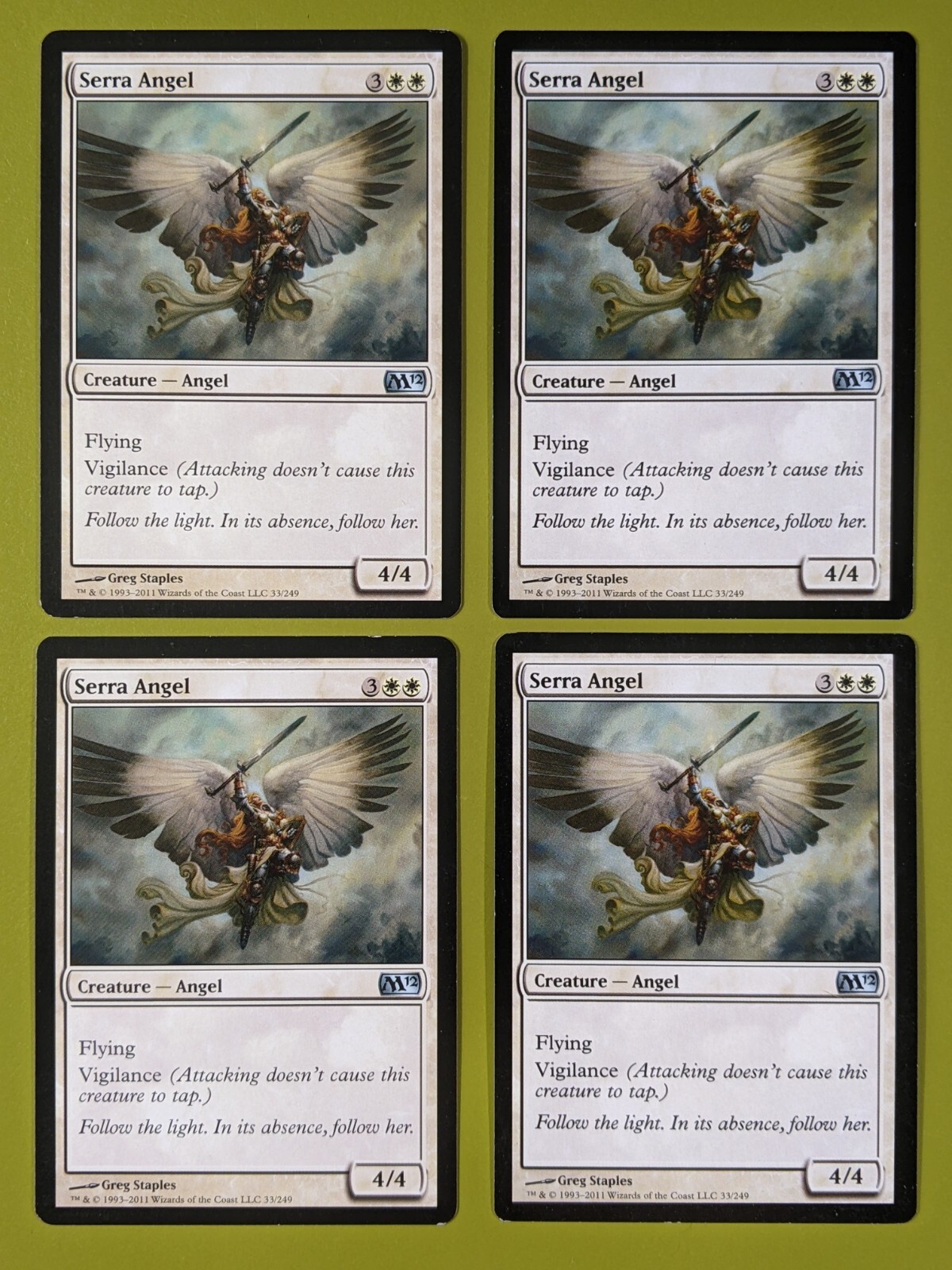 Serra Angel x4 M12 Magic 2012 4x Playset Magic the Gathering MTG | eBay