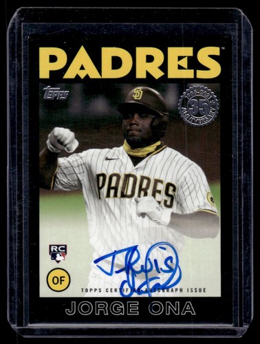 2021 Topps Chrome Update Blue Refractor Jorge Ona RC Auto 117/199 San ...