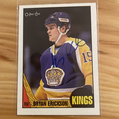 1987-88 OPC Bryan Erickson in person autographed card. Los Angeles ...