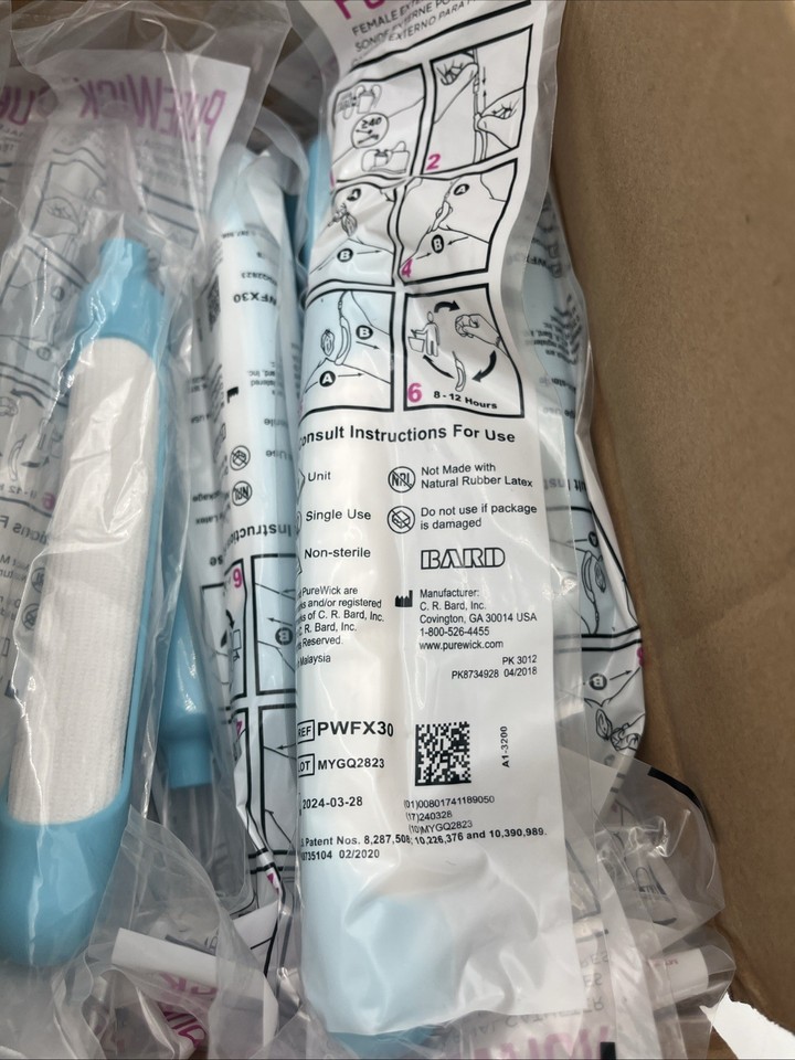 BD PureWick Female External Catheters PWFX30 (30) Individually Sealed 3 ...