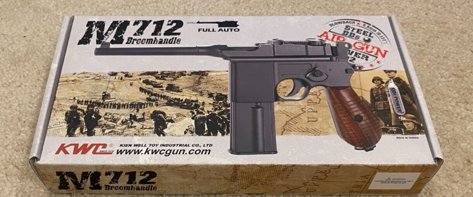 KWC M712 Broomhandle C96 Mauser- Semi/Full Auto -CO2 -.177 BB - Air Gun ...