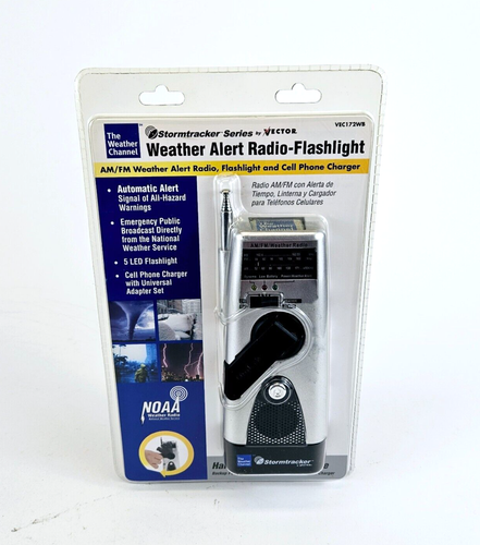 Storm tracker Vector VEC172WB Weather Alert Radio Flashlight Phone ...