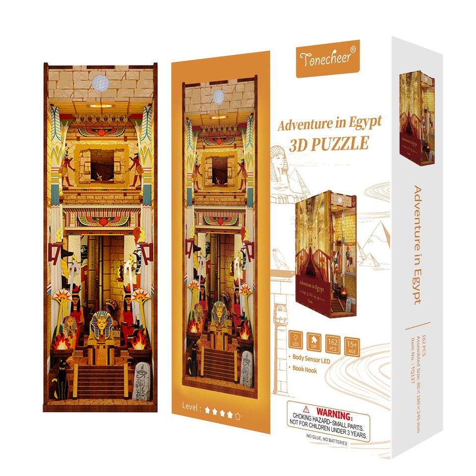 Tonecheer 3D Puzzle DIY Book Nook Kit Adventure in Egypt | eBay